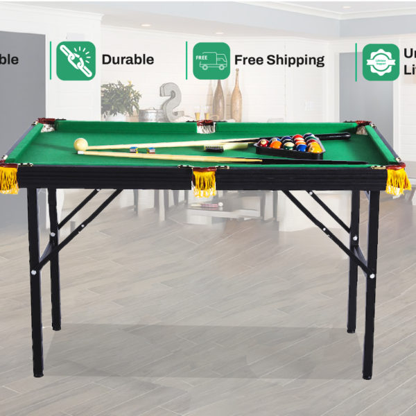 RACK Leo 4-Foot Folding Billiard/Pool Table (Green) | RACK Pool Tables