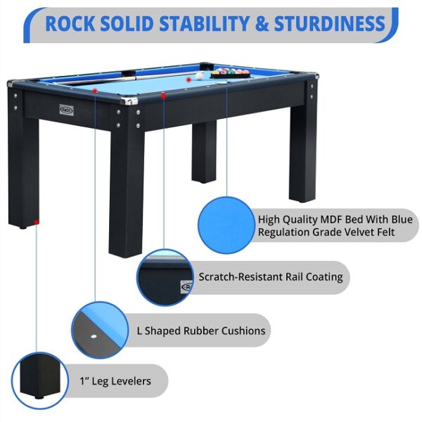 RACK Bolton 5.5-Foot Billiard/Pool Table (Black) | RACK Pool Tables