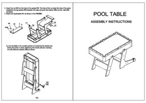 RACK Drogon 5.5-Foot Folding BilliardPool Table Manual Instructions ...