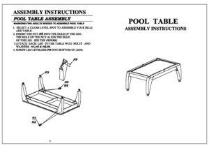 RACK Stark 5.5-Foot BilliardPool Table Manual Instructions | RACK Pool ...