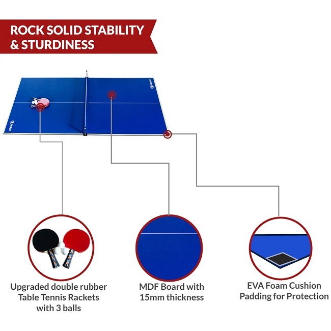 RACK Virgo Table Tennis Conversion Top for Billiard Pool Table Quality ...