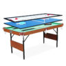 RACK Luxor 7.5-Foot 4-in-1 Multi-Game Swivel Billiard/Pool Table (Blue ...