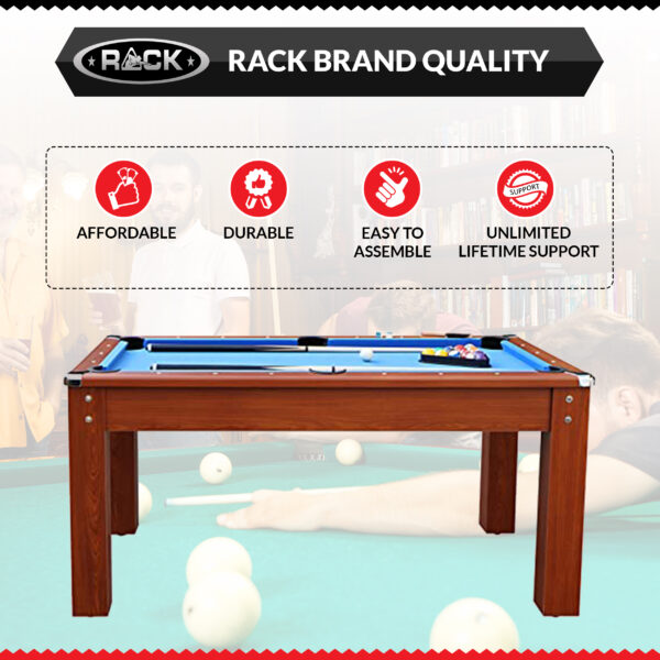 RACK Bolton 5.5-Foot Billiard/Pool Table (Brown) | RACK Pool Tables