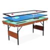 RACK Triad 7-Foot 3-in-1 Multi Game Swivel Billiard/Pool Table (Black ...